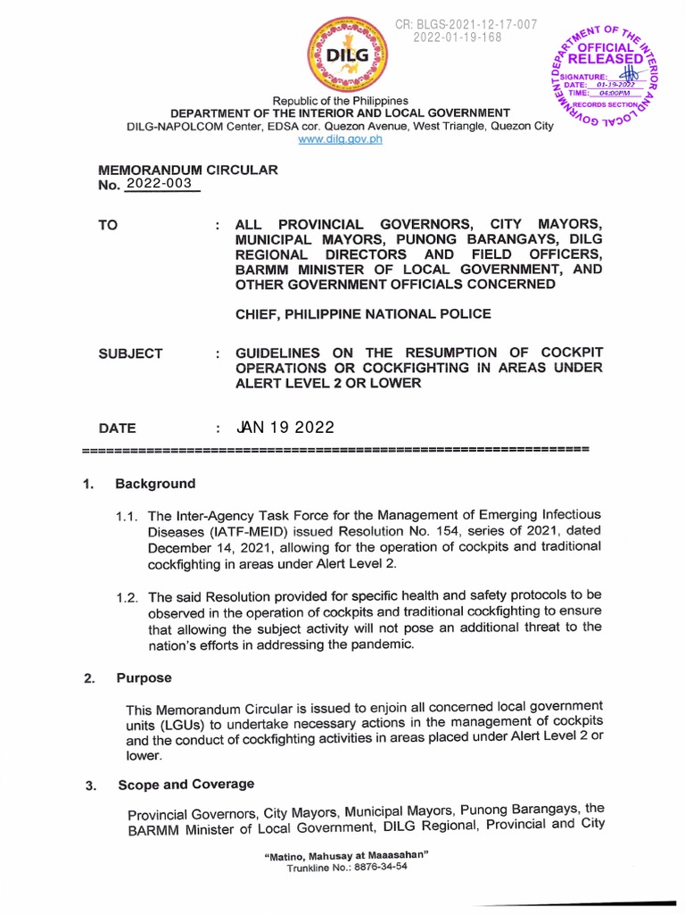 Dilg Circular Cockfighting | PDF