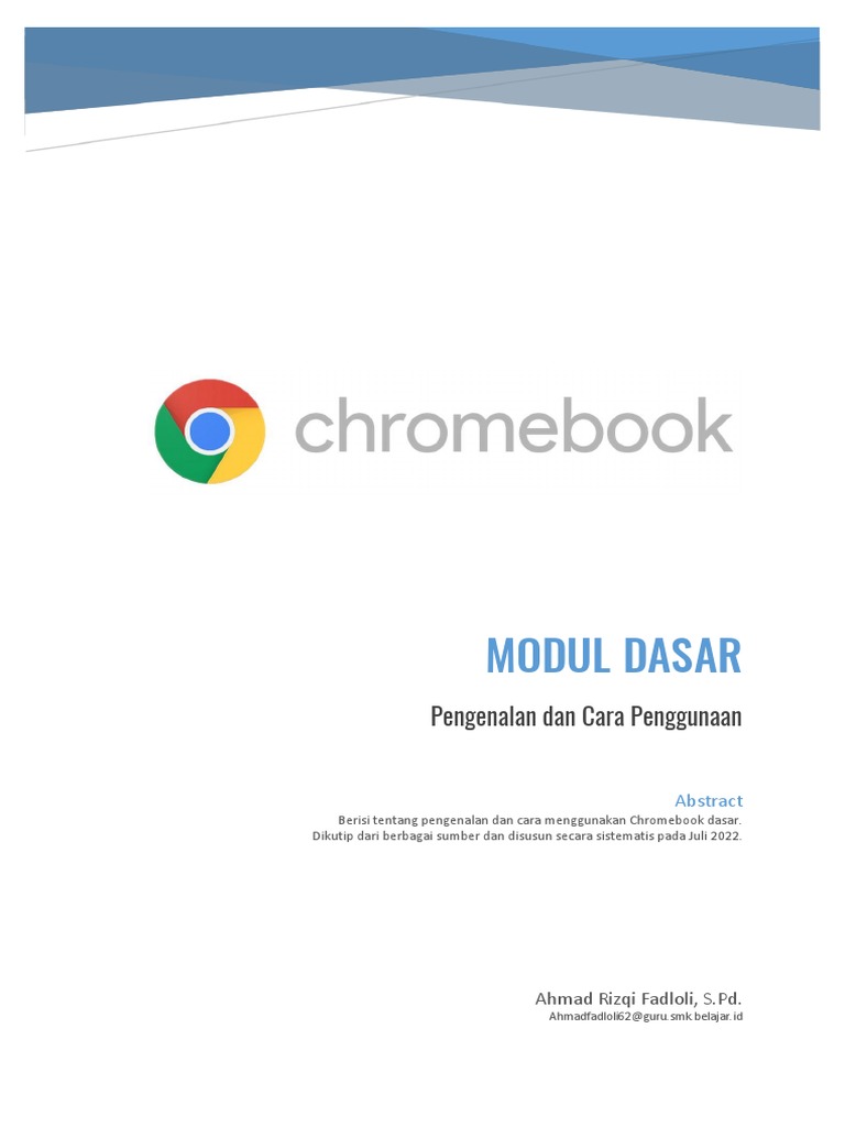 Panduan Dasar Penggunaan Chromebook | PDF