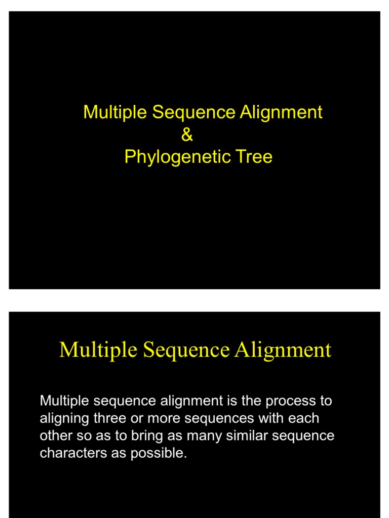 Multiple Sequence Alignment & Phylogenetic Tree | PDF | Sequence ...