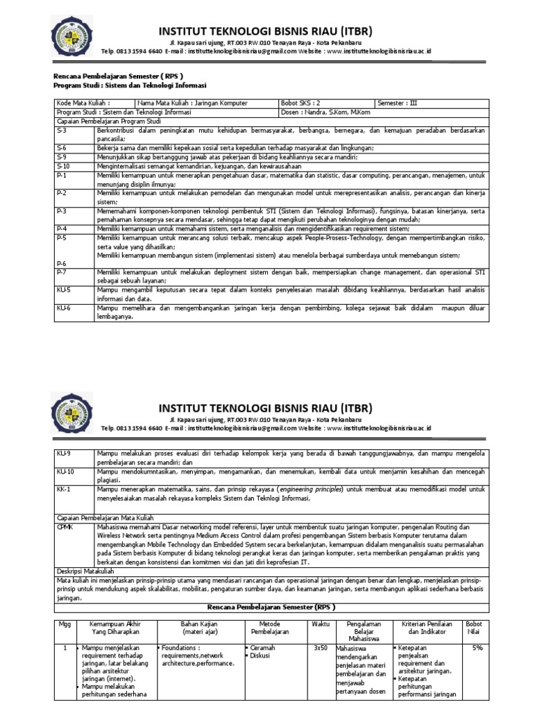 RPS Jaringan Komputer | PDF