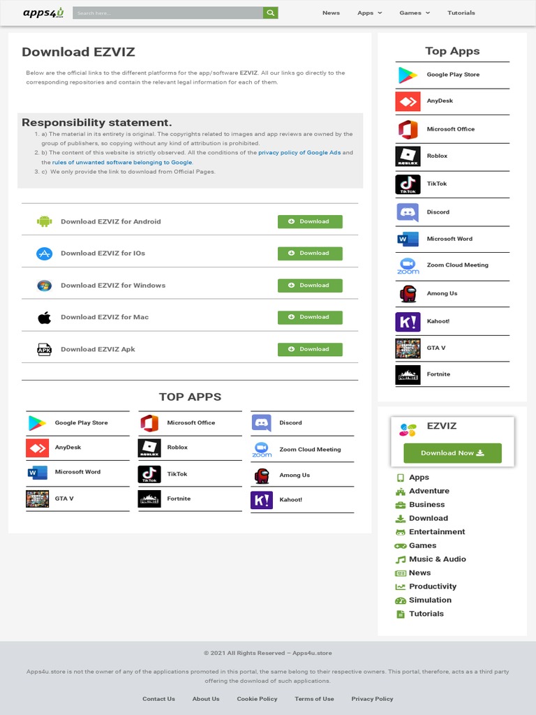 EZVIZ - Apps4u Store | PDF | Mobile App | Google Play