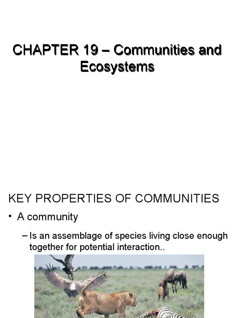 Communities and Ecosystems Overview | PDF | Food Web | Ecosystem