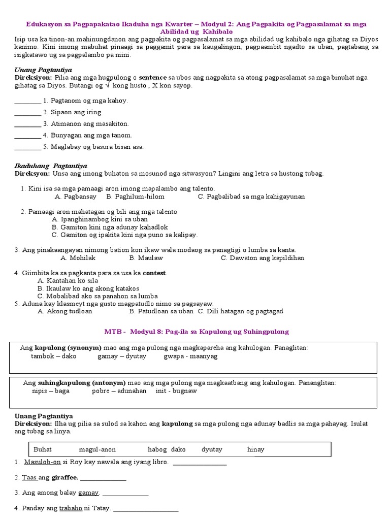 Learning Activity Sheets | PDF