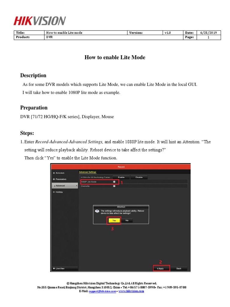 How To Enable Lite Mode: Description | PDF
