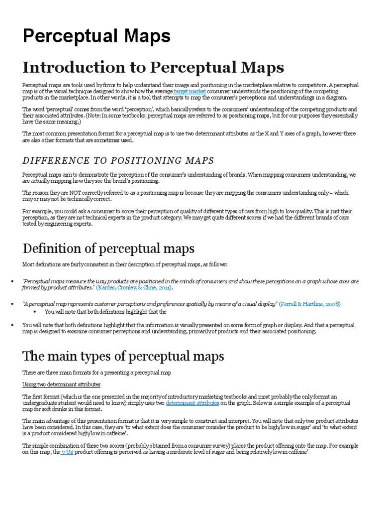 Introduction To Perceptual Maps | Download Free PDF | Perception | Brand