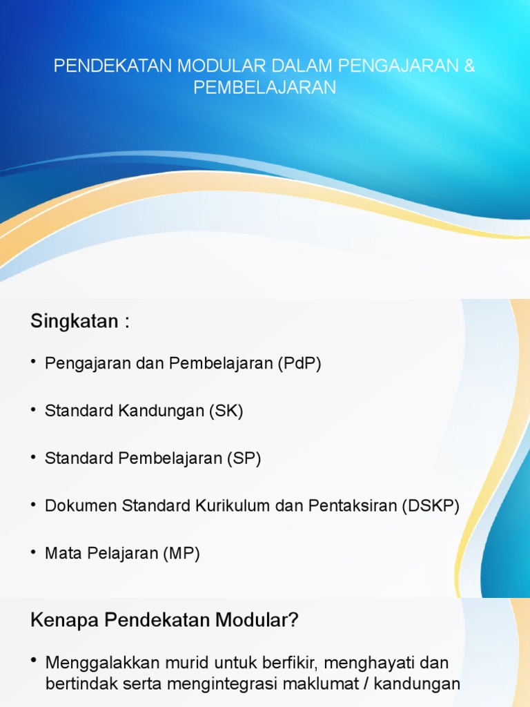5 Pendekatan Modular Dalam Pengajaran | PDF