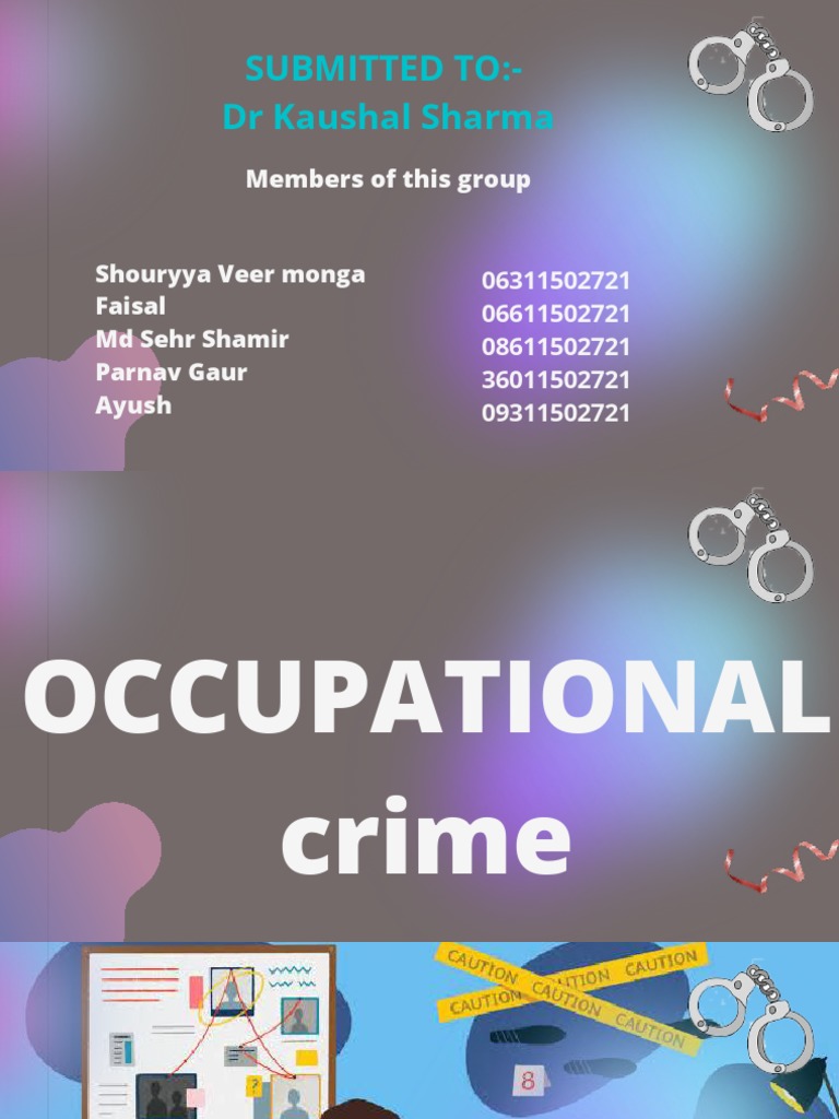 0 - Occupational Crime (1) - Compressed | PDF | Crimes | Crime & Violence
