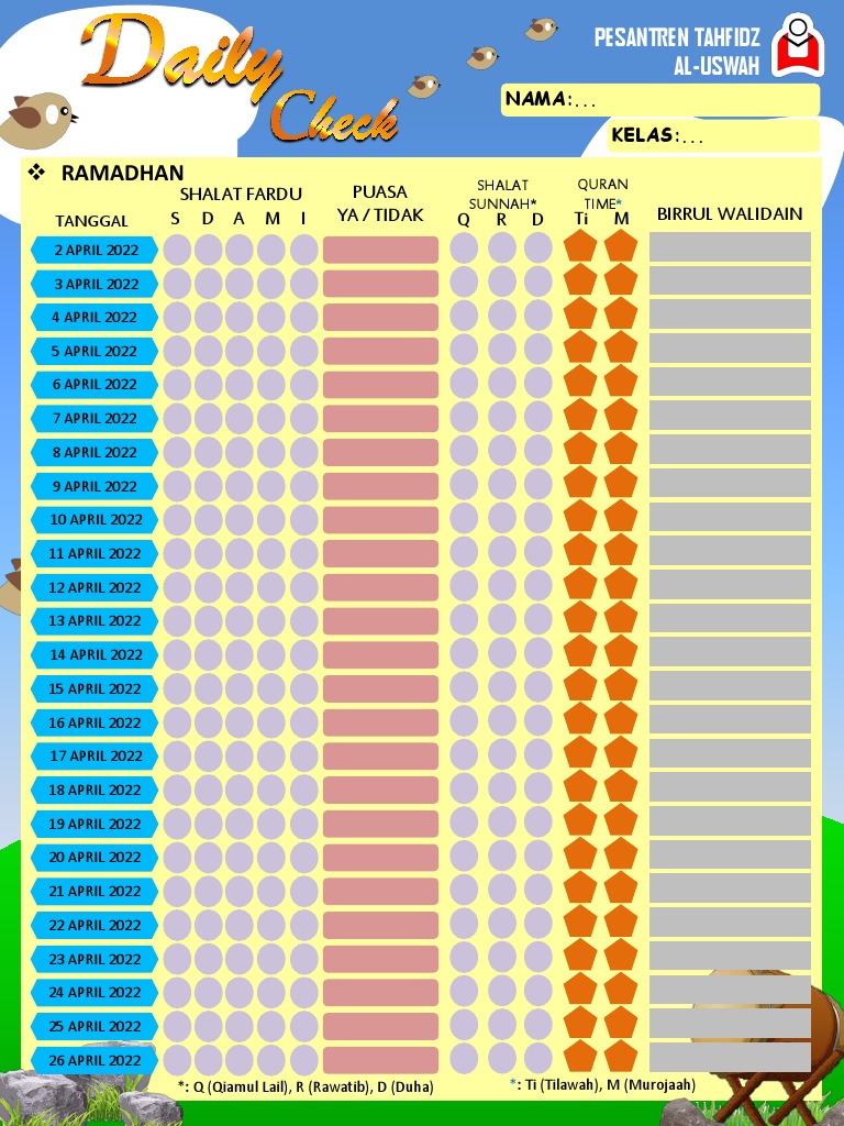 Mutabaah Ramadhan 1443 H - PDF | PDF