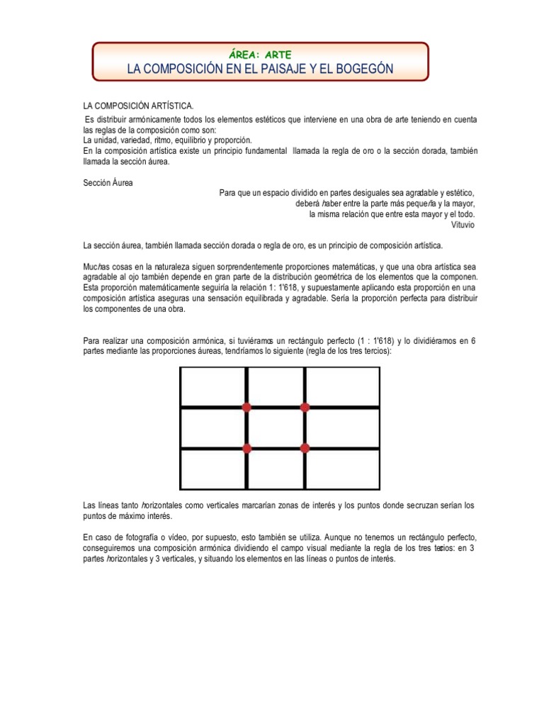 Elementos de la Composición Artística | PDF | Composición (artes ...