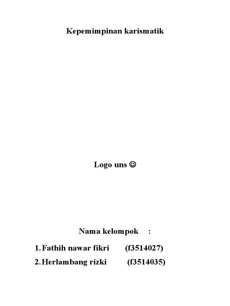 Kepemimpinan Karismatik | PDF