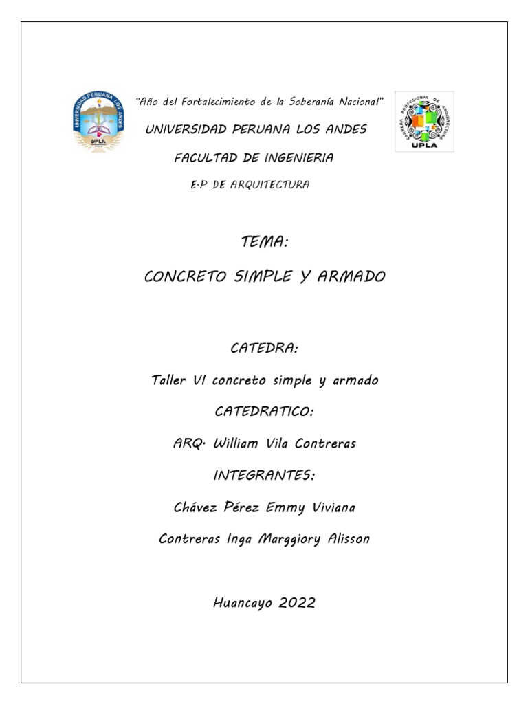 Concreto Simple y Armado | PDF | Hormigón | Concreto reforzado