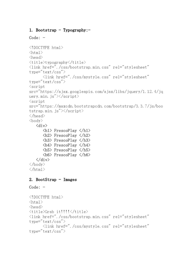 Bootstrap - Typography | PDF | Computer Architecture | Booting