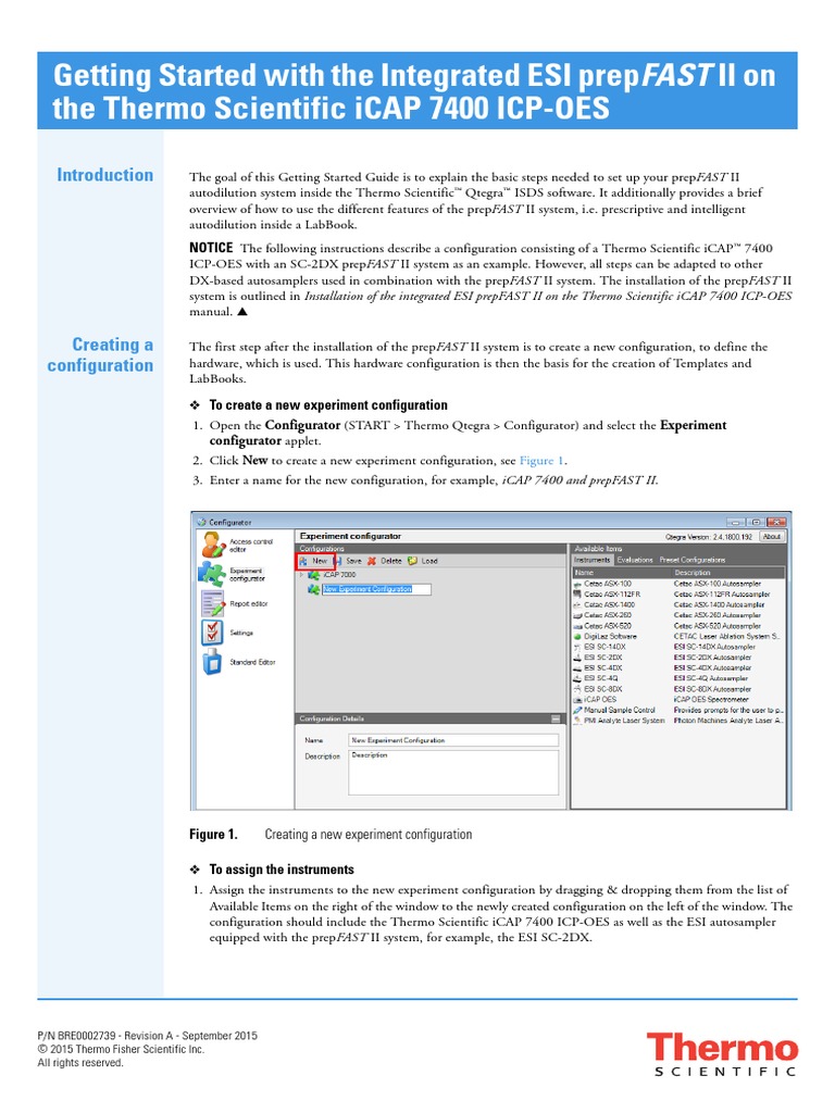 BRE0002739 iCAP 7400 ICP-OES prepFAST II Getting Started Guide Rev A ...