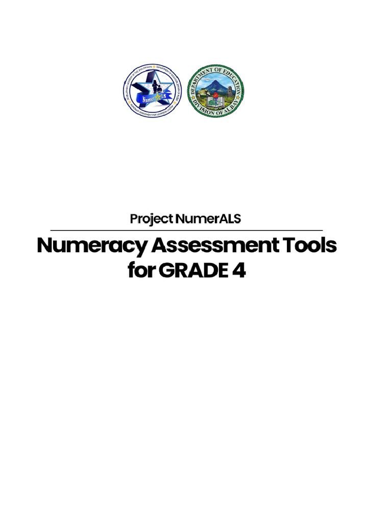 Numeracy Assessment Tool Grade 4 | PDF