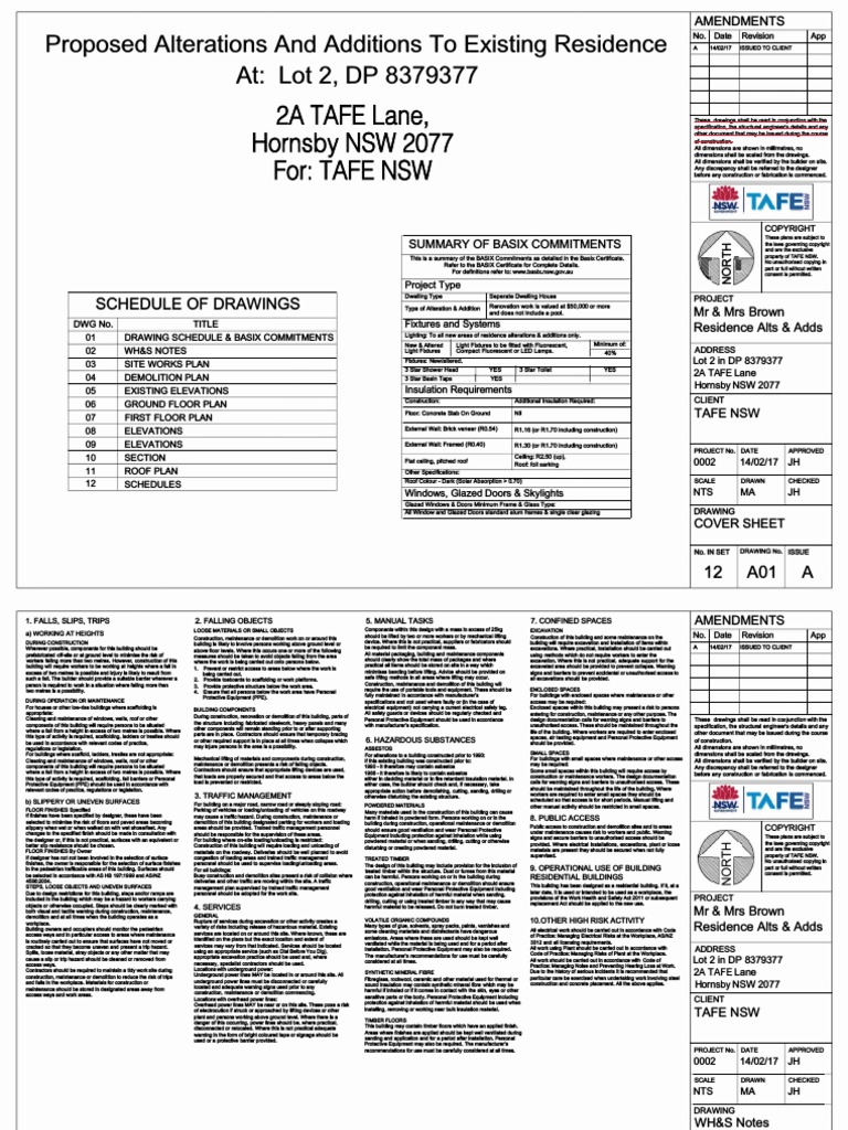 Brown Alts and Additions Working Drawings V721 | PDF | Personal ...
