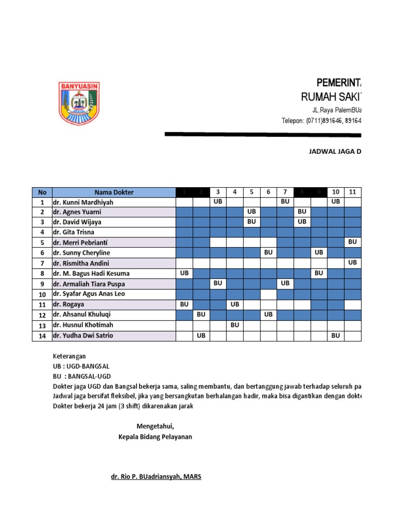 Jadwal Dokter Rs Suyudi Paciran Pdf