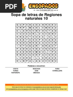 Sopa de Letras: Ecosistemas Naturales | PDF