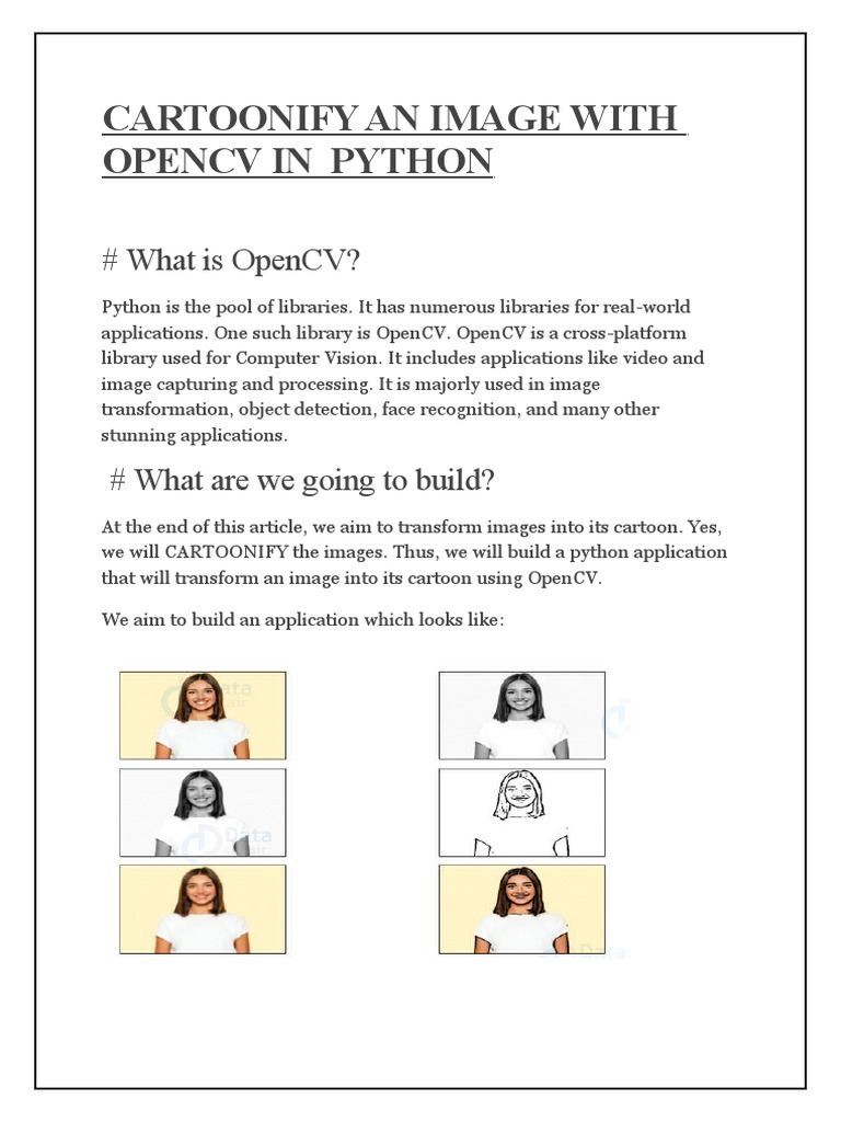 Cartoonify An Image With Opencv In Python Pdf Library Computing Computing 3886