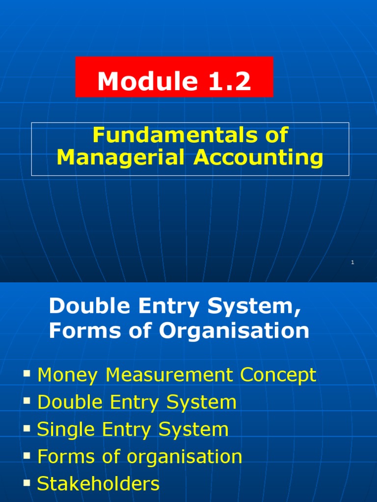 MA 1.2-Fundamentals of Managerial Accounting | PDF | Limited Liability ...