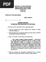 Urgent Motion To Post Bail | PDF | Bail | Prosecutor