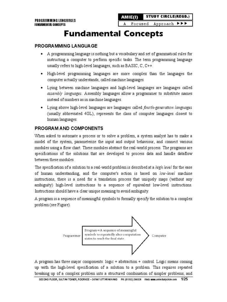 Fundamental Concepts: Programming Language | Download Free PDF ...