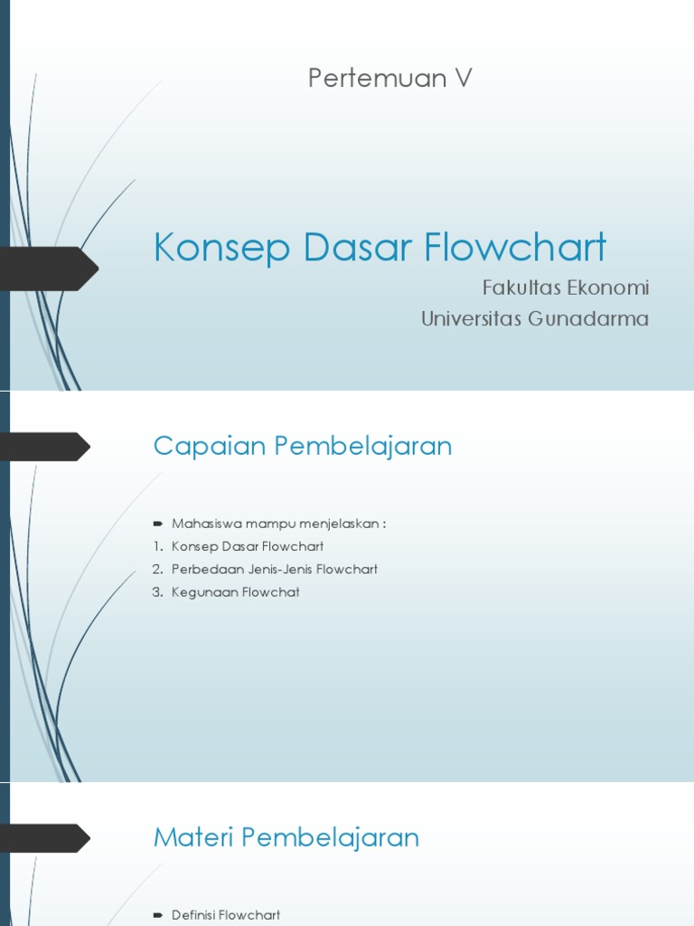 Pertemuan 5. Konsep Dasar Flowchart | PDF | Pengelolaan Keuangan & Uang ...