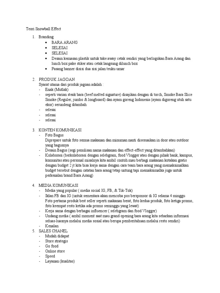 Teori Snowball Effect | PDF