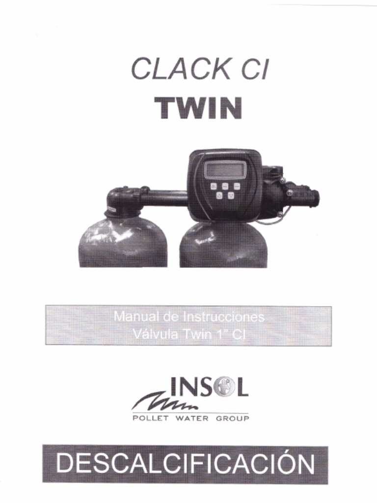 Manual Clack Ci Twin | PDF | Tap (Válvula) | Agua