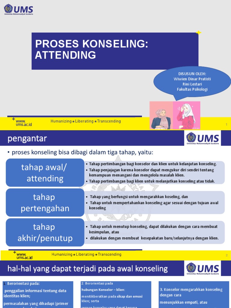 Teknik Konseling, Proses Konseling, Attending | PDF