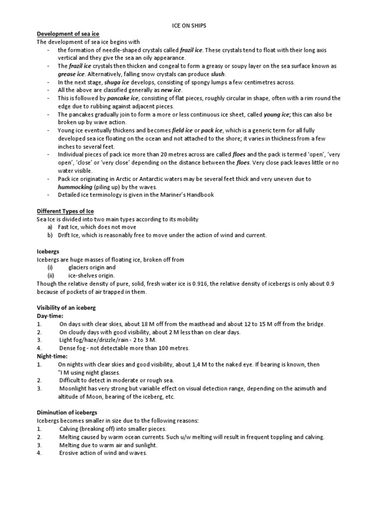 Ice On Ships | Download Free PDF | Sea Ice | Ice