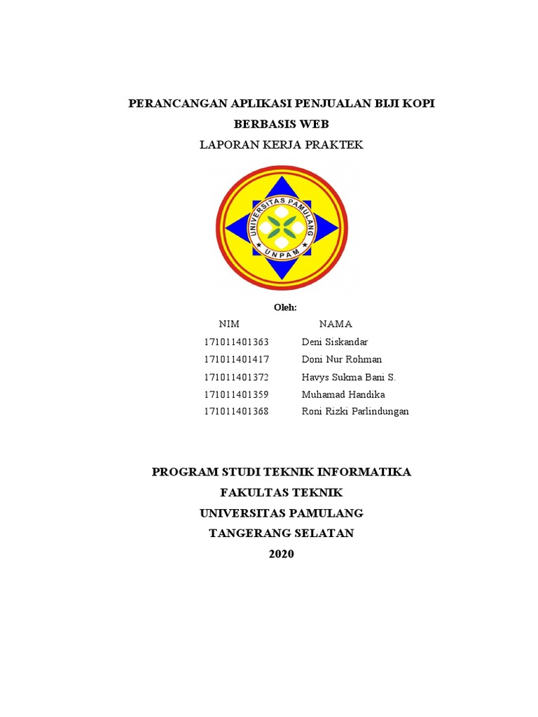 PERANCANGAN APLIKASI Kopi ONLINE BERBASIS WEB | PDF