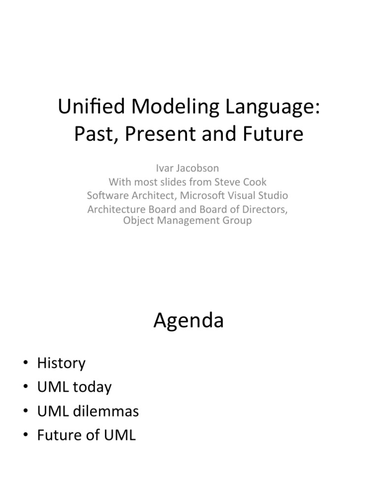 Unified Modeling Language: Past, Present and Future | PDF | Unified ...