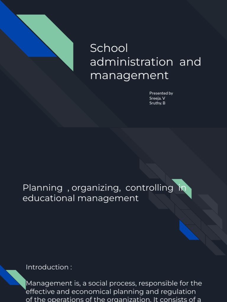 Planning, Organizing Controlling, in Educational Management | PDF ...