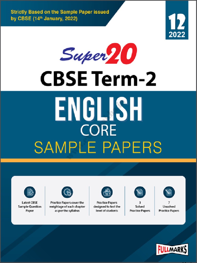 English Super 20 Sample Papers Term 2 Class 12 WWW - EXAMSAKHA.IN PDF ...