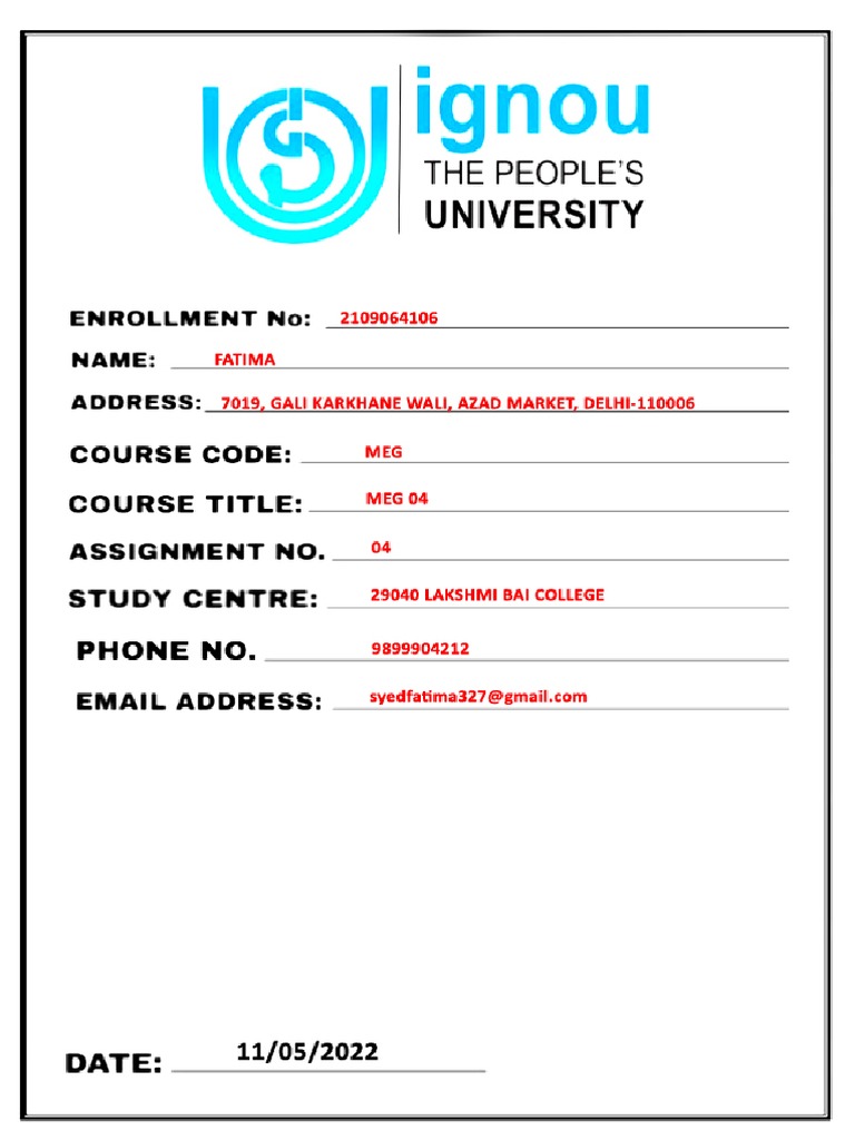 Ignou Mps Assignment Solved 21 22 Ma Political Science Pdf