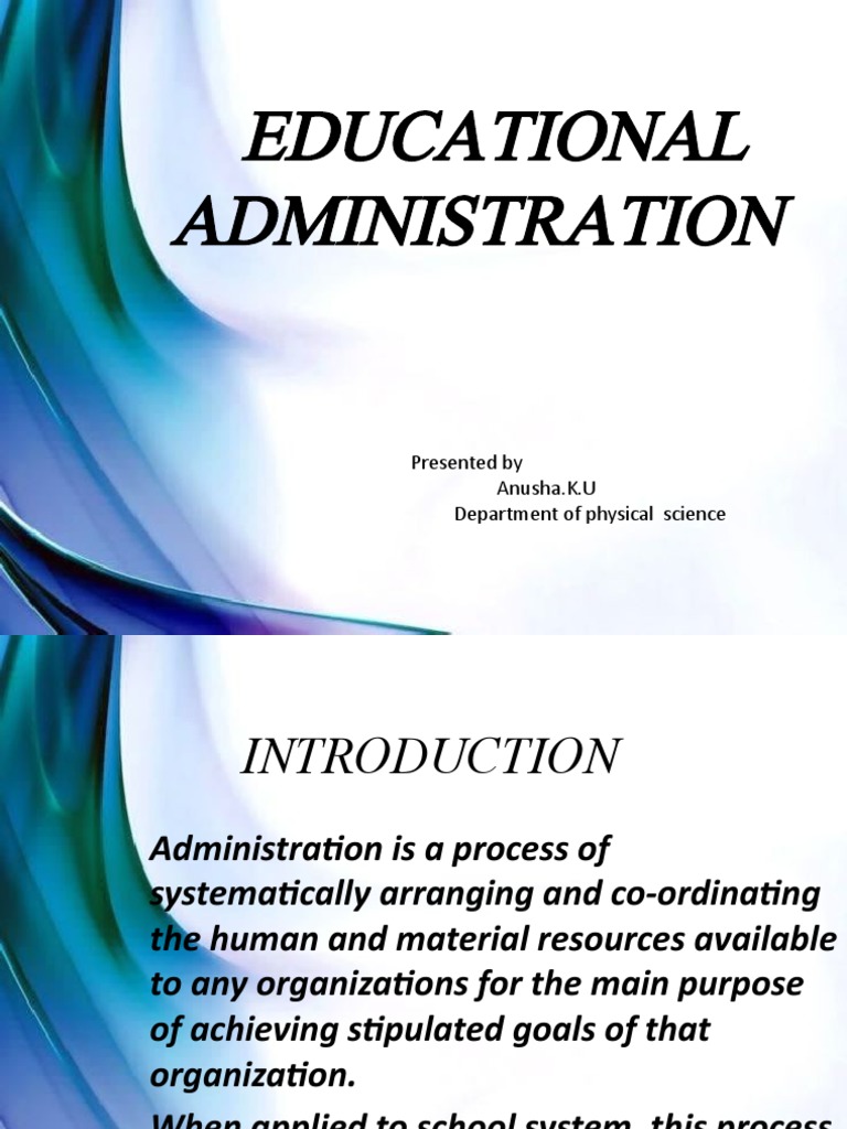 Understanding Educational Administration | PDF | Teachers