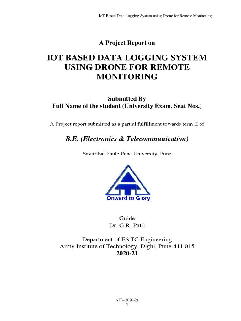 Iot Based Data Logging System Using Drone For Remote Monitoring | PDF | Wireless Sensor Network ...