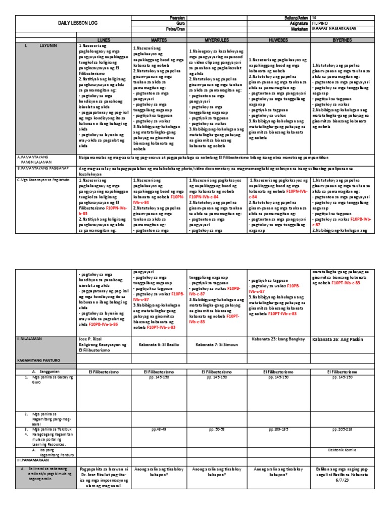 Dll Fil 10 4th Quarter Pdf