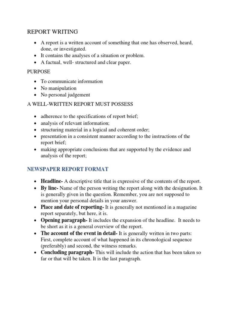 Report Writing | PDF