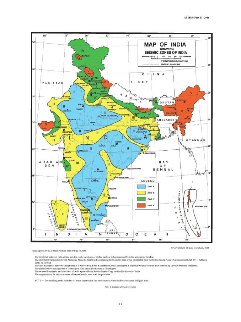 Seismic Zone Map | PDF