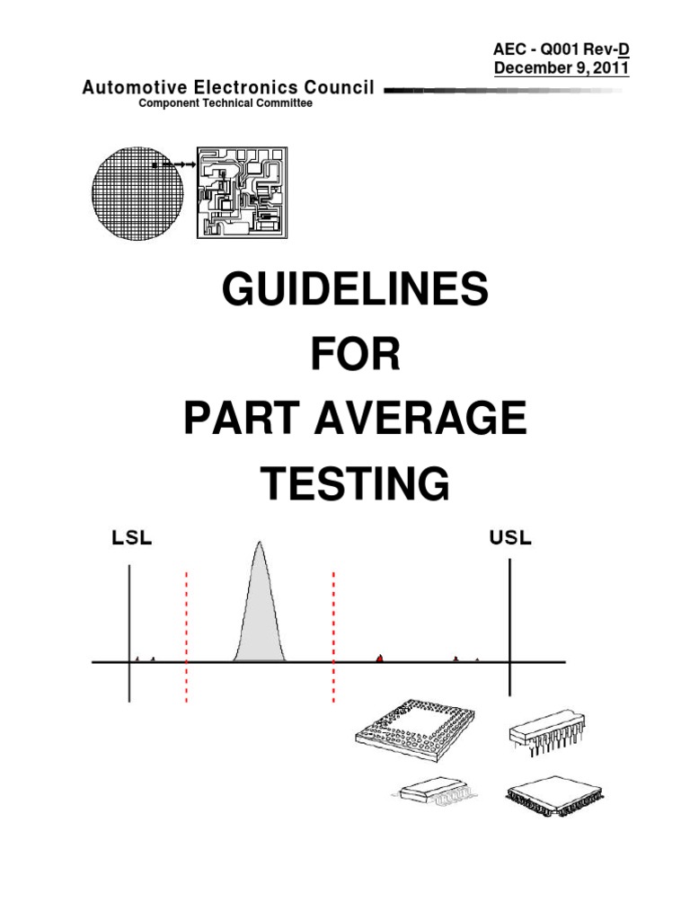 Guidelines FOR Part Average Testing: Automotive Electronics Council ...