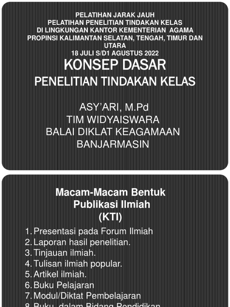 Konsep Dasar PTK | PDF Konsep Dasar PTK | PDF