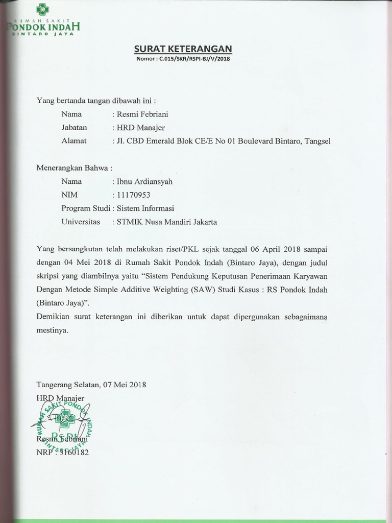 File 22 Surat Keterangan Riset | PDF