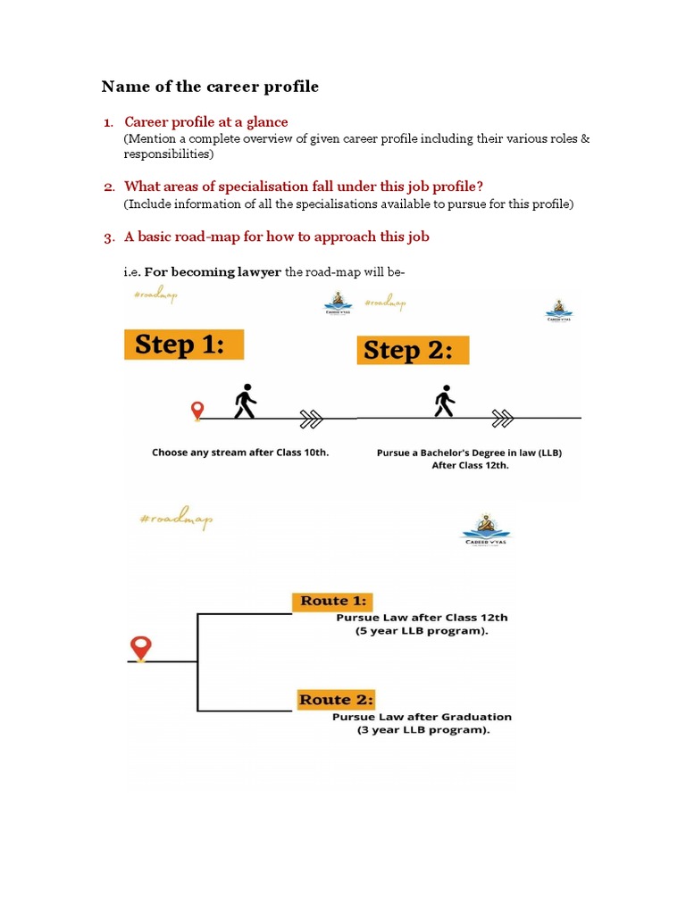 Career Profile Overview and Guide | PDF