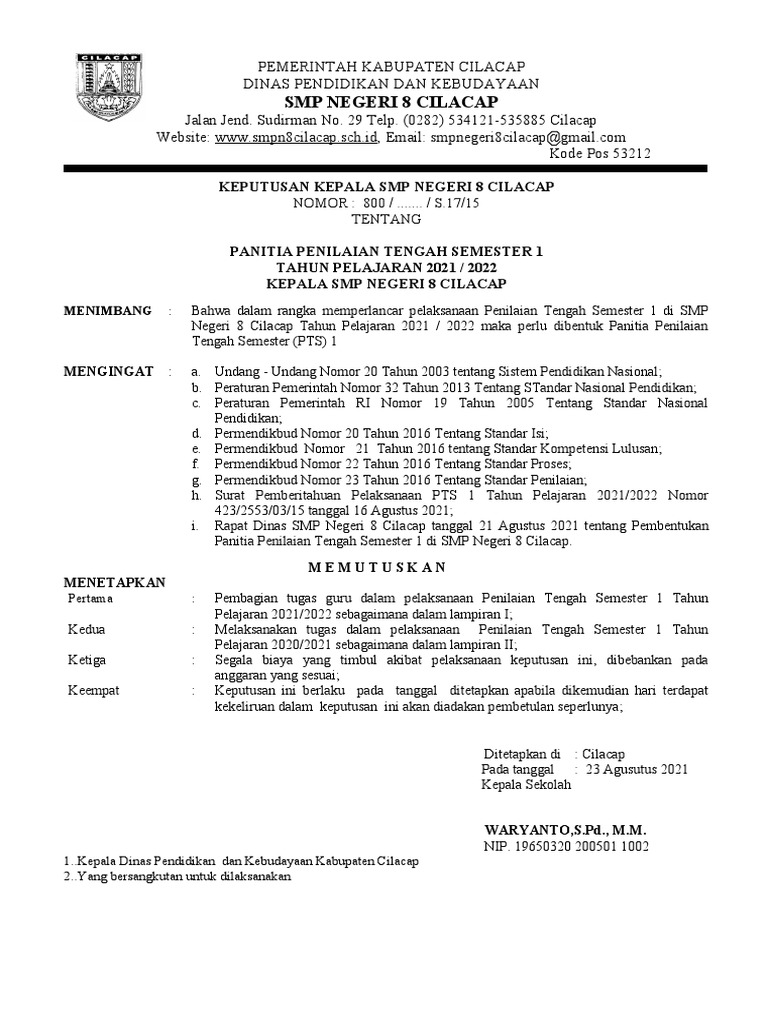 SK Panitia PTS 1 | PDF