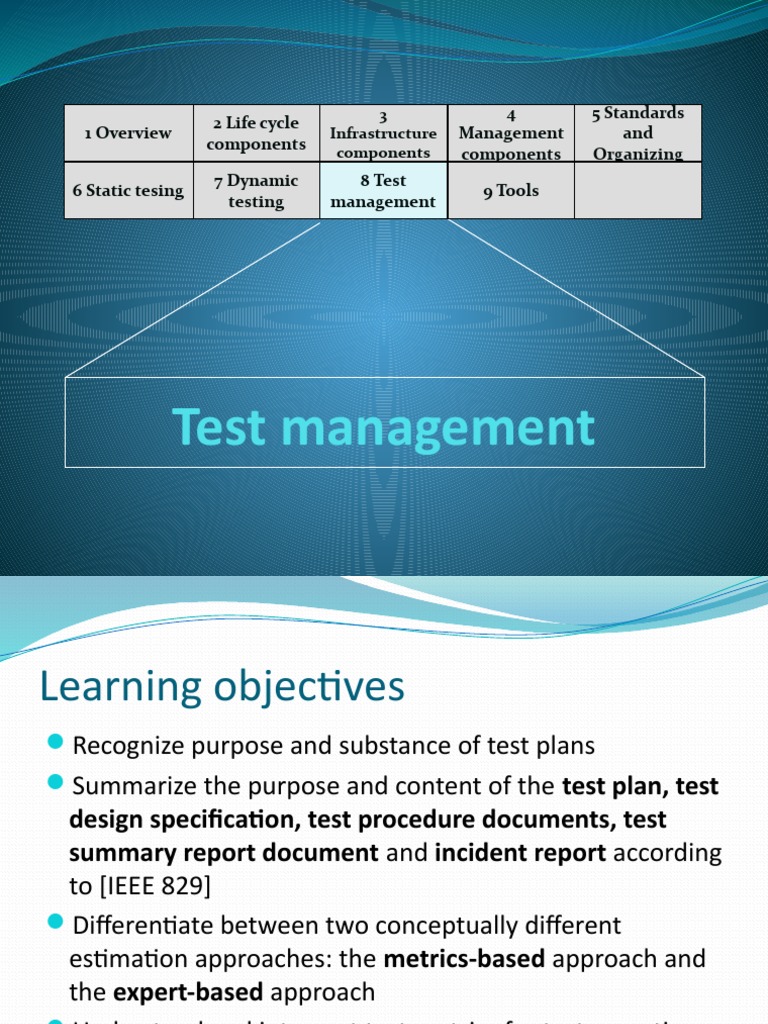 Chapter 8 - Test Management | PDF | Software Testing | Risk