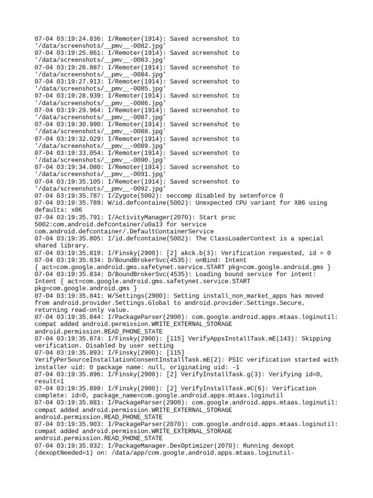 Android System Log Analysis | PDF | Computer Hardware | Data Management