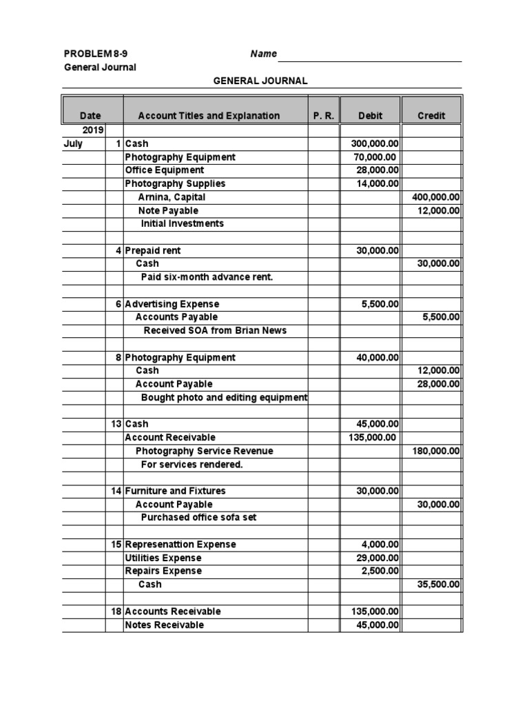 Books Of Accounts Templates PDF