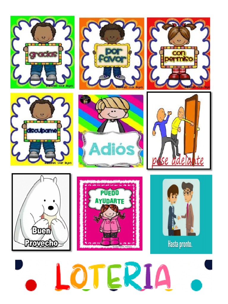 Loteria de Las Normas de Cortesia | PDF