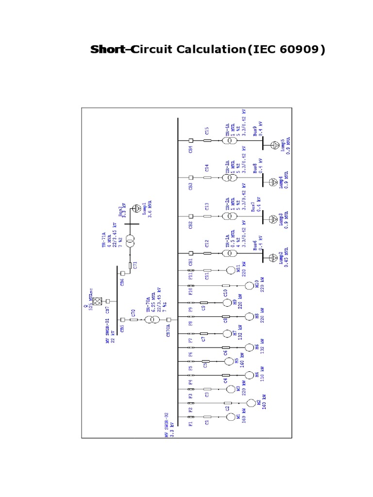 Short-Circuit Hand Calculation (IEC 60909) Short-Circuit Calculation (IEC 60909) | PDF ...